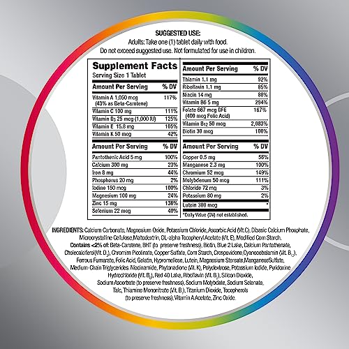 Centrum Silver Women's Multivitamin for Women 50 Plus, Multivitamin/Multimineral Supplement with Vitamin D3, B Vitamins, Non-GMO Ingredients, Supports Memory and Cognition in Older Adults - 100 Ct