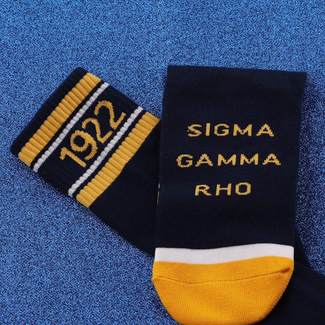 JXGZSO Sigma Gamma Rho Sorority Gift 1922 Sigma Gamma Rho Blue Socks SGRHO Sorority Sister Gift (SGR socks)