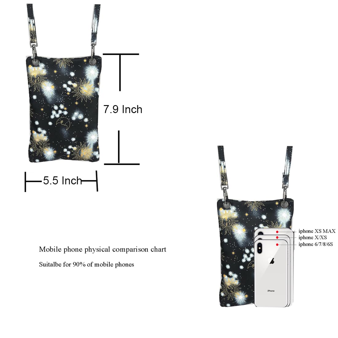 PAPAZAU Crossbody Phone Bag Purse RFID Blocking Passport Travel Neck Wallet for Women