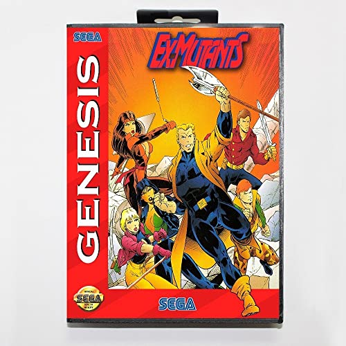 Ex-Mutants Game Cartridge 16 Bit MD Game Card With Retail Box For Sega Mega Drive For Genesis (Black)