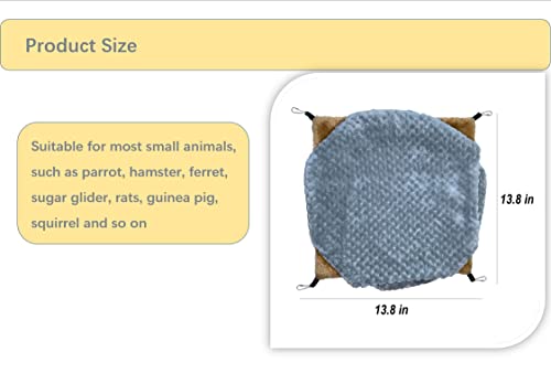 ISMARTEN Small Animals Pet Hammock for Cages, Triple-Layer Hanging Bed Cage Accessories Bedding Hideout Sleeping for Chinchilla Parrot Sugar Glider Rat Hamster