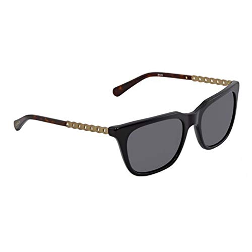 Coach Women's HC8236 Sunglasses Black/Dark Grey Solid 56mm