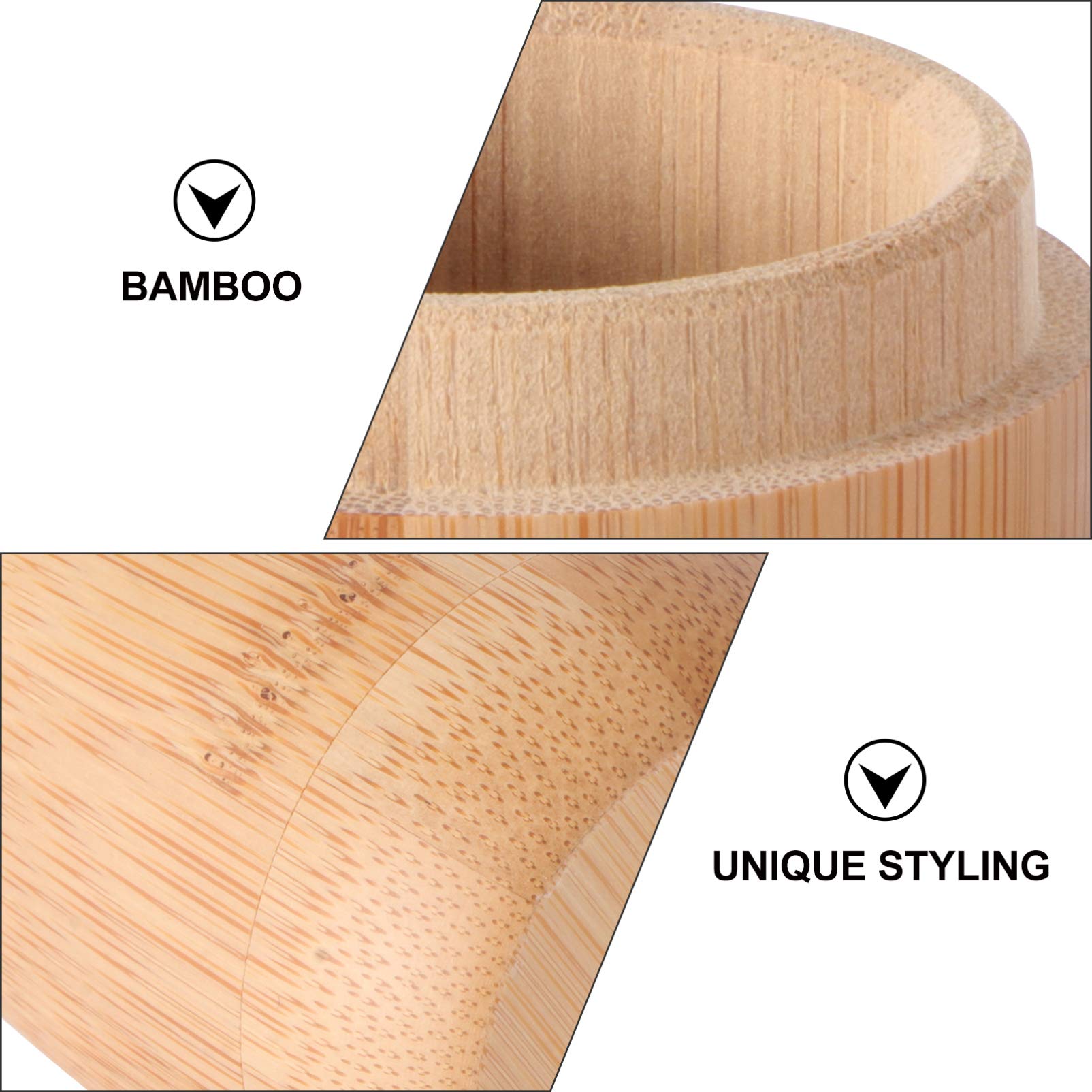 DOITOOL Bamboo Toothpick Dispenser Toothpick Boxes Decorative Toothpick Jar Fruit Picks Cotton Swabs Container for Home Restaurant Hotel Random