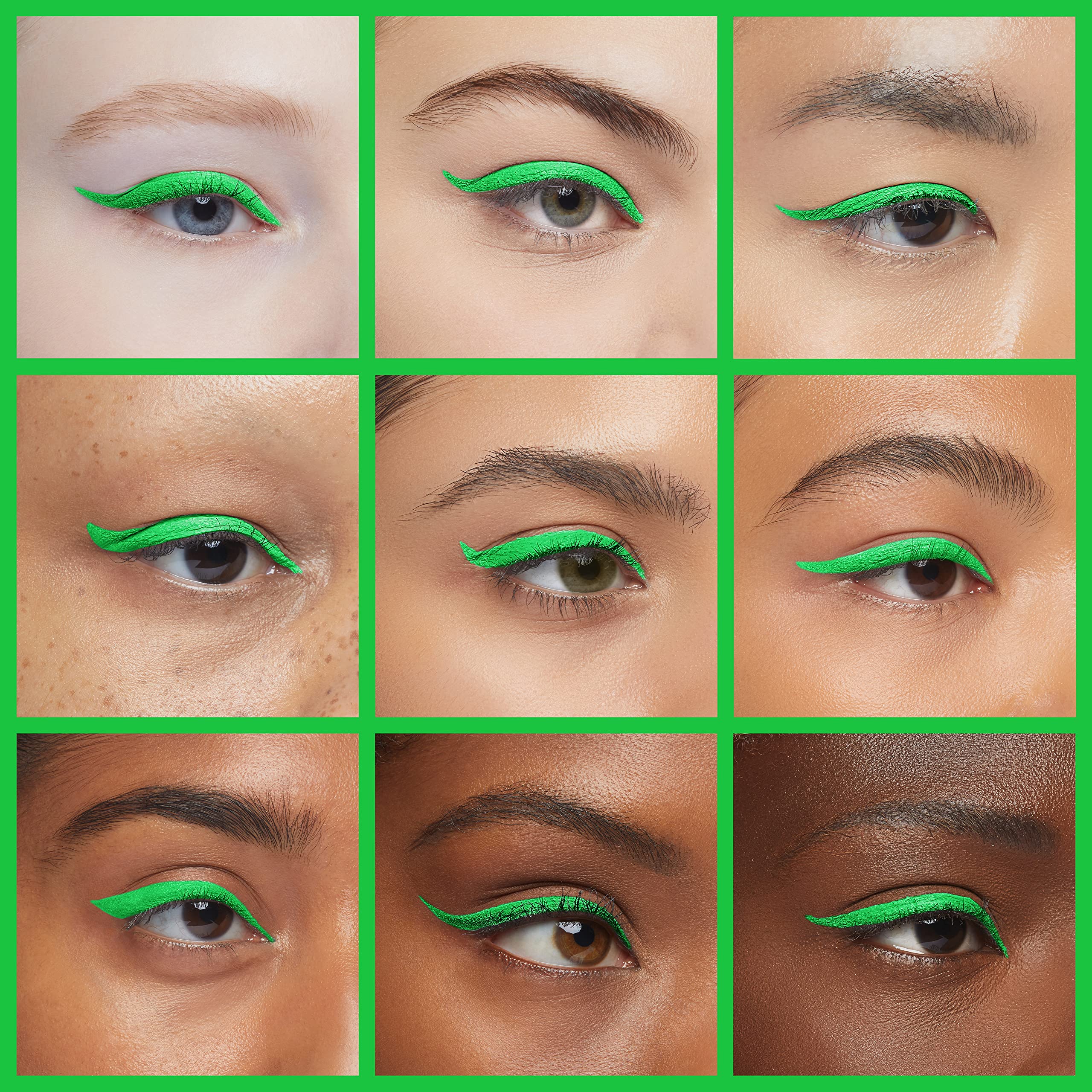 DNM Cat Eye Makeup Waterproof Neon Colorful Liquid Eyeliner Pen Make Up Comestics Long-lasting Black Eye Liner Pencil Makeup Tools (green)