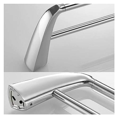 Towel BAR Rack Towel Rack Wall Mounted Double Towel Storage Rack Towel Bar,Zinc Alloy Towel Rod,Polished Finish Towel Shelf Holder for Bathroom and Kitchen/60Cm