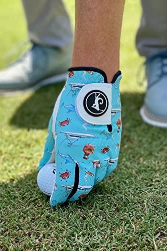 Cowabunga Golf Men's Golf Glove - Bogies and Stogies Left Hand Medium - Durable Golf Gift for Male Golfers