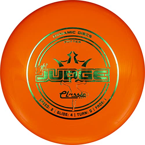 Dynamic Discs Classic Soft Emac Judge Disc Golf Putter | Great Putt and Approach Frisbee Golf Disc for Beginners | Designed by Disc Golf World Champion Eric McCabe (Orange)
