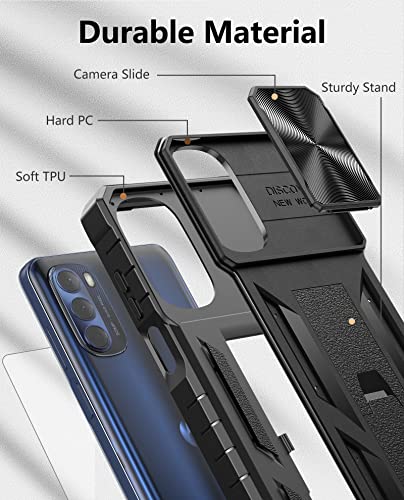 for Motorola Moto G-Stylus 4G-2022 Case: Military Grade Drop Proof Protective Rugged TPU Matte Shell | Thin Shockproof Durable Protection Tough Cell Phone Cover with Built-in Kickstand (NOT 5G)