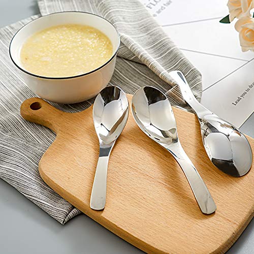 ERCRYSTO Stainless Steel Spoon, Soup Spoon, Coffee Spoon, Desert Spoon, etc. Light Weight and Small Size Especially Suitable for Toddlers, Children, Espresso etc. (2PCS)