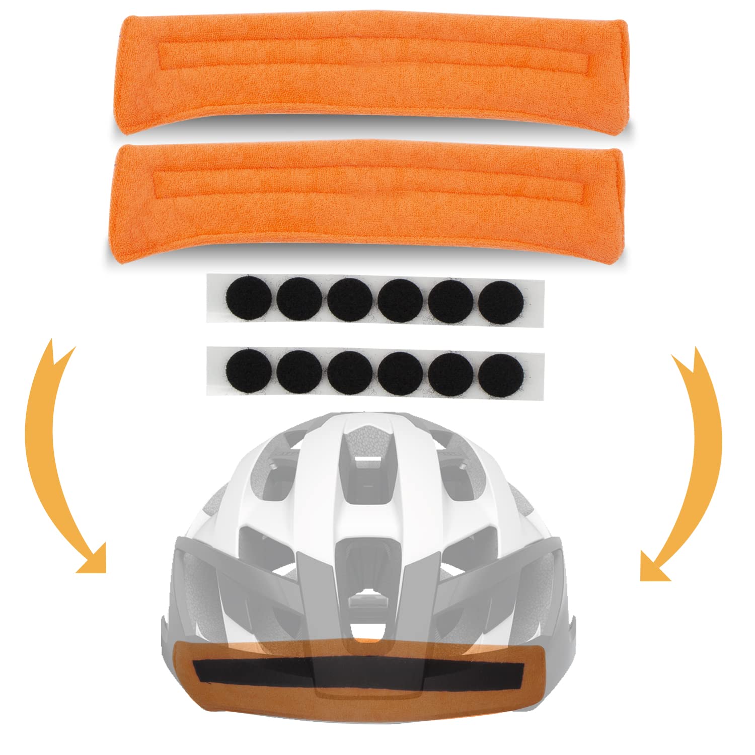 Chuanke Bike Helmet Cooler Sweatband Microfiber Polyester Suitable Mountain and Road Bike Helmet Quick Drying Towel(2 Pack)