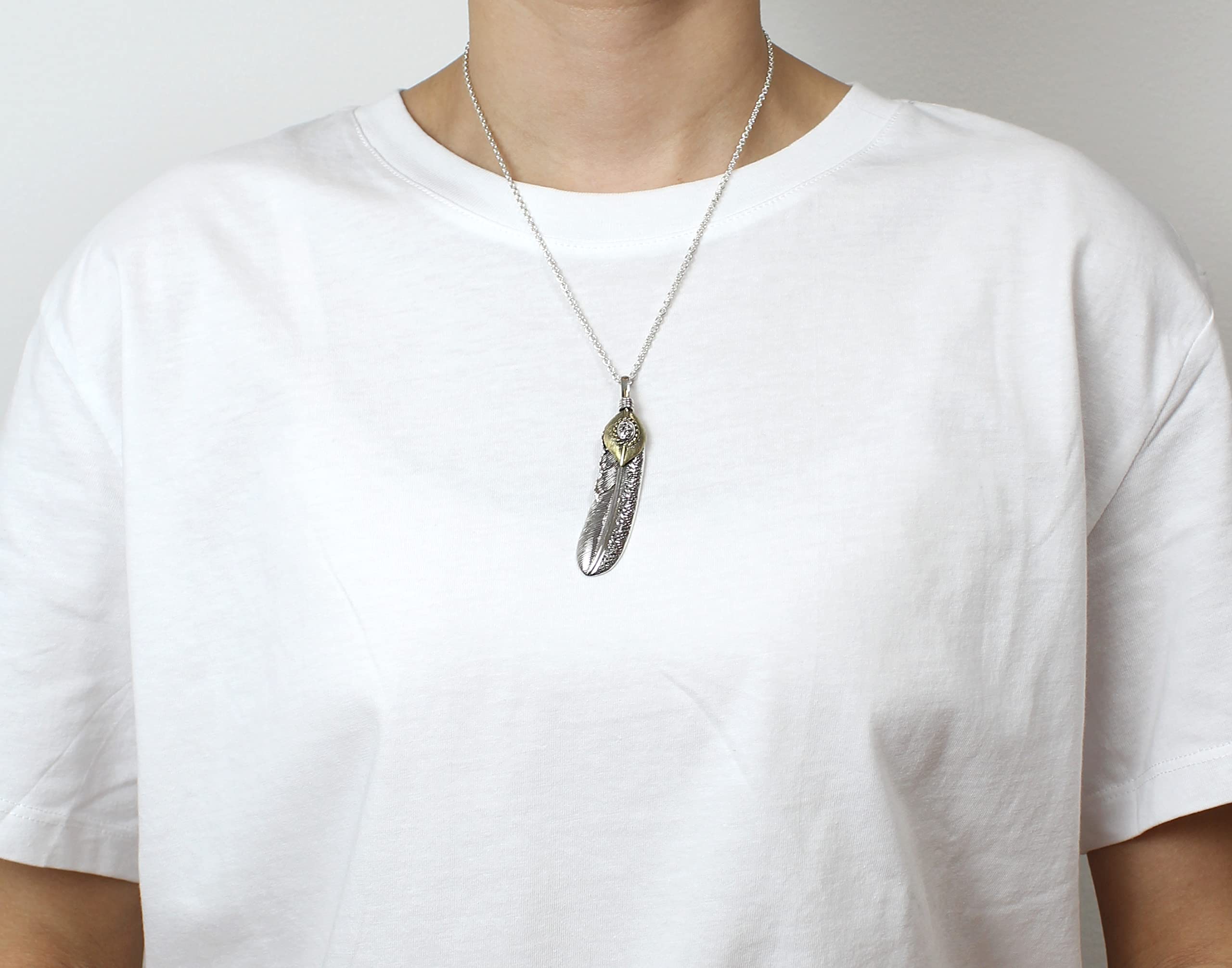 COSUMOSU Sterling Silver Kokopelli Feather Native American Indian Pendant
