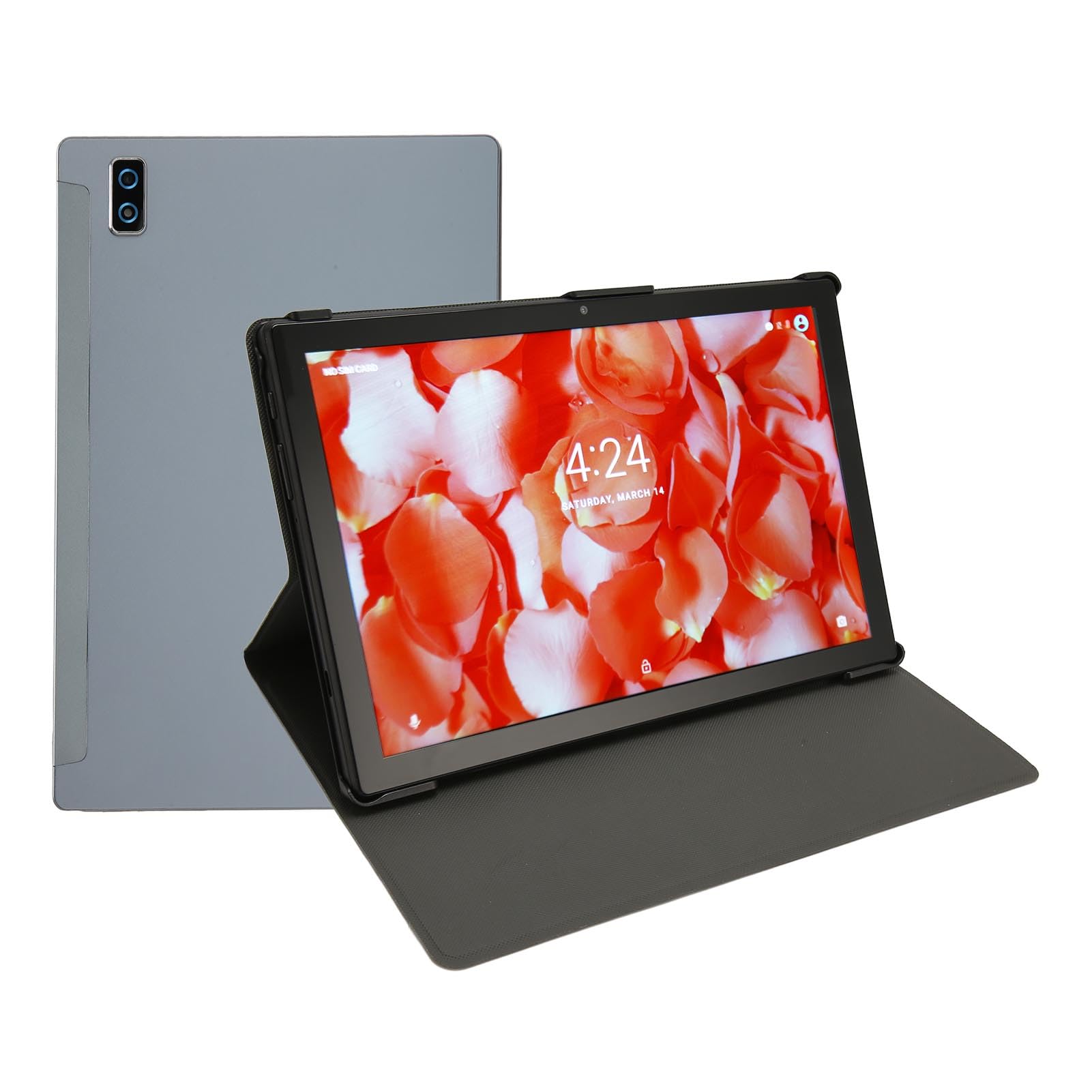 DAUZ Business Tablet, Office Tablet 4G LTE 5G WiFi 10.1 Inch FHD Octa Core CPU 6GB 128GB Memory with Gaming Case (US Plug)