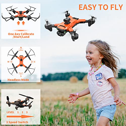 RiskOrb 2023 Upgrade Drone with 1080P Dual Camera for Adults/Kids/Beginners,540° Obstacle Avoidance,Optical Flow Positioning,3D Flip,Remote Control FPV Video ESC Camera, Foldable Pro Quadcopter,Toys Gift for Boys/Girls ,2 Batteries