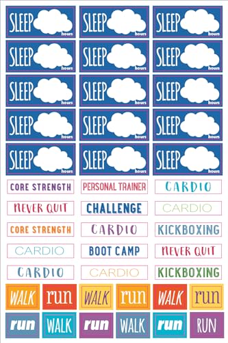 Essentials Health & Fitness Planner Stickers (Set of 325 Stickers)
