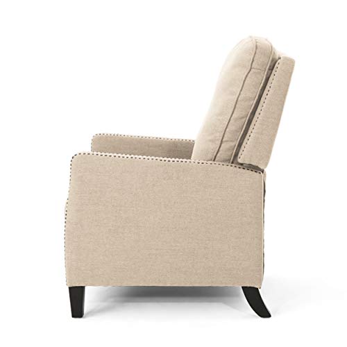 Christopher Knight Home Armstrong Recliner,Polyester,Birch, Beige + Dark Brown
