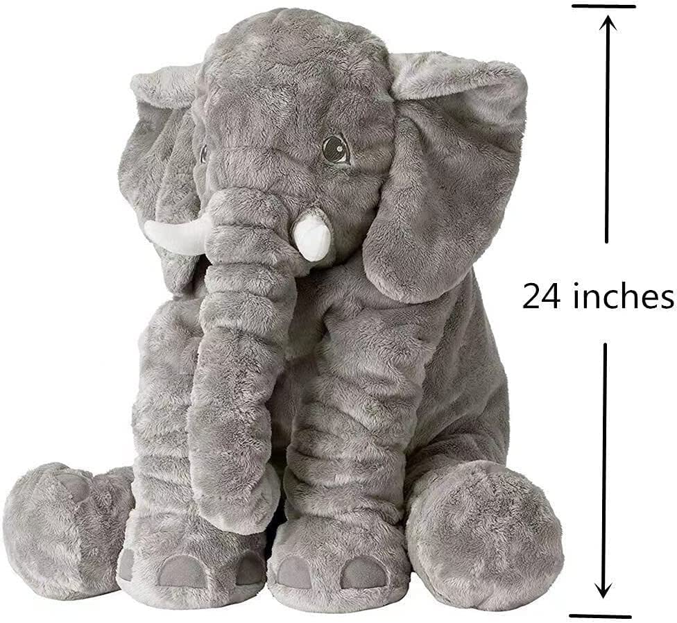 THISMY Large Stuffed Animal Elephant Stuffed Plush Toy for Boys and Girls 3+ Years Old,24 Inches/Grey
