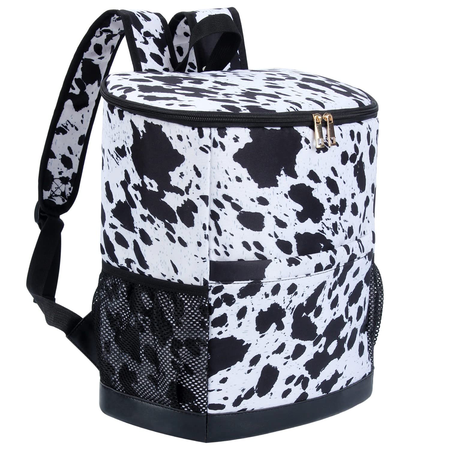 Cooler Backpack Women Leopard Leak Proof Backpack Cooler Bags Lightweight Soft Lunch Backpack with Cooler Compartment,Wine Cooler for Hiking Camping,24 cans (Cow Nainiu)…