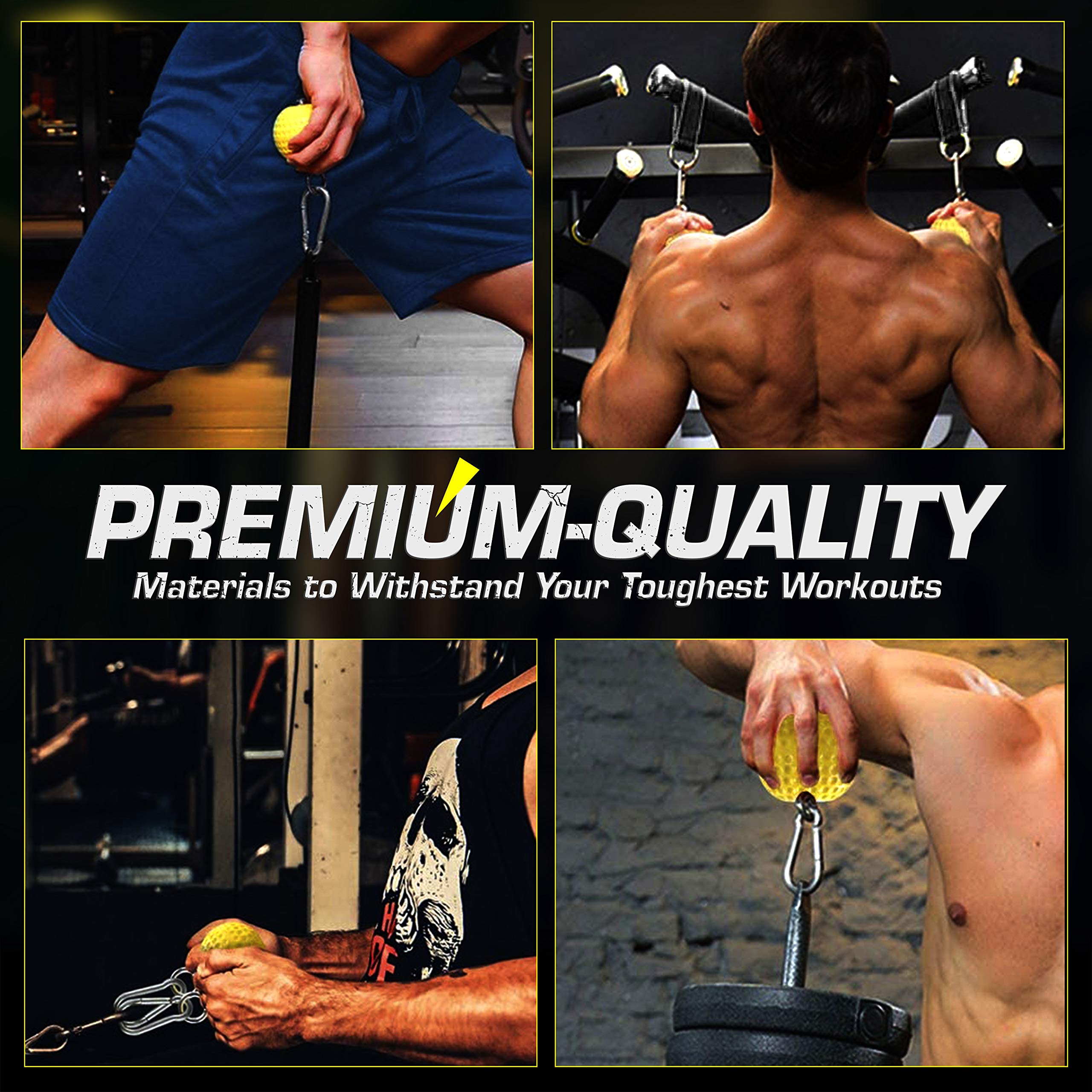 Climbing Pull Up Power Ball Set - Hold Grips with Strap - Non Slip Hand Grips Strength Trainer Grip Strength Targets Biceps Back Muscles Ideal for Fitness Workout Rock Climbing Pull Up Grips Ball