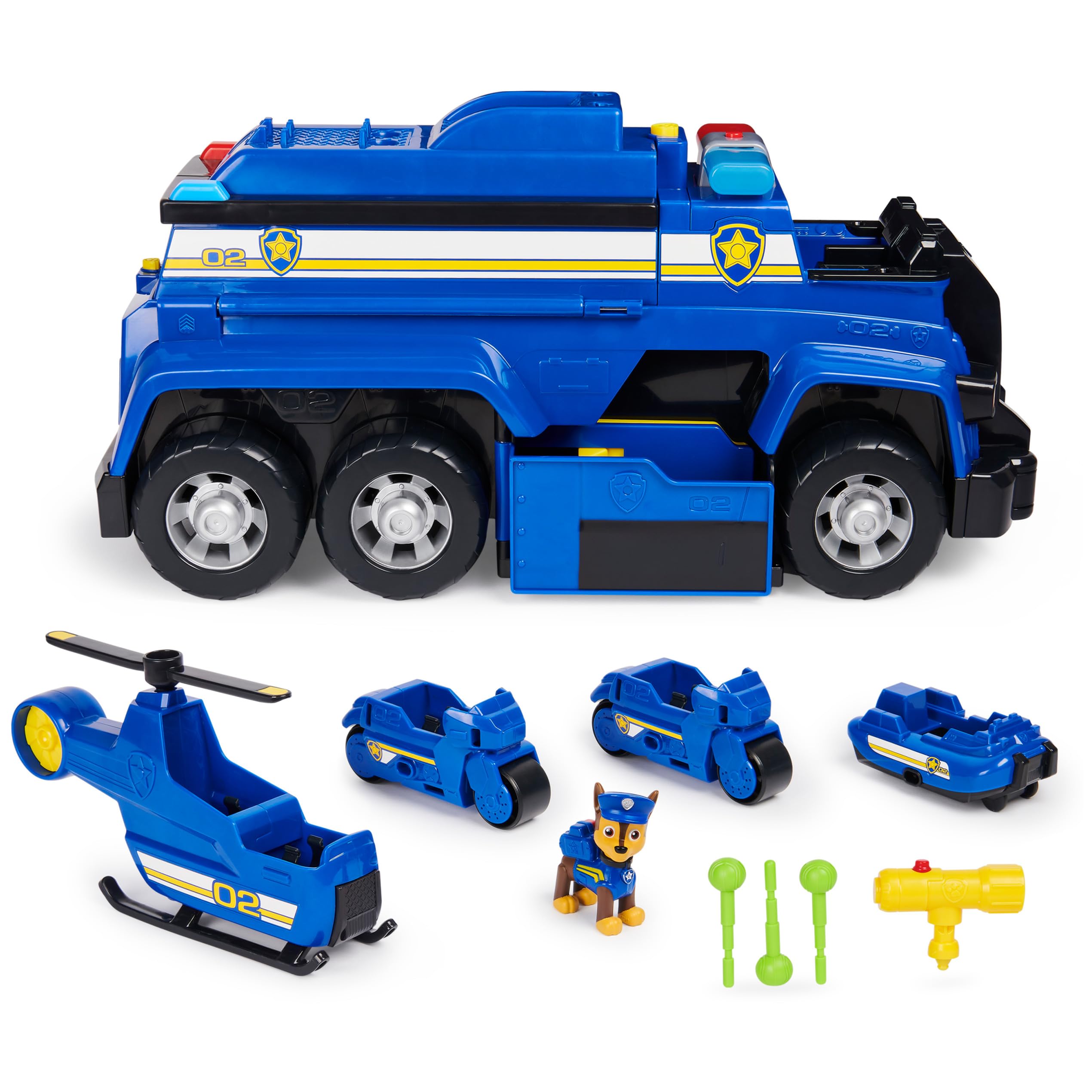 Paw Patrol, Chase’s 5-in-1 Ultimate Cruiser with Lights and Sounds, for Kids Aged 3 and up