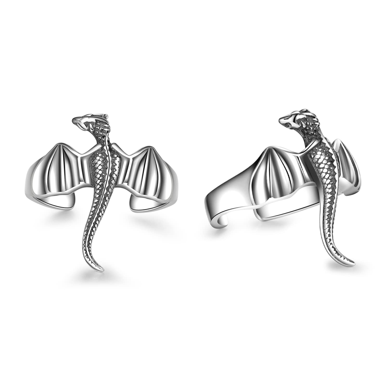 Dragon Ear Cuff Sterling Silver Dragon Cuffs Earrings for Non Piercing Dragon Jewelry for Women Men
