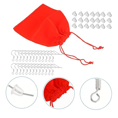 COHEALI 1 Set 200PCS Ear Hook earplug Set Ear Plugs Silicone Earring Findings Supplies Ornament Hooks Ear
