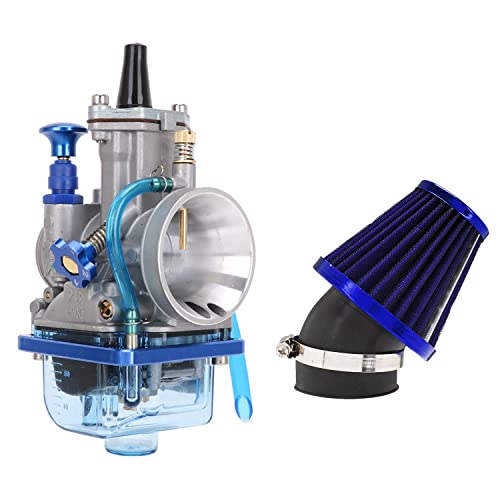 JFG RACING PWK 28mm Carburetor, Motorcycle Racing Carb with 48mm Air Intake Filter Universal for 75cc-125cc Pit Dirt Bike Motocross Enduro On/Off Road ATV Quad Scooterd