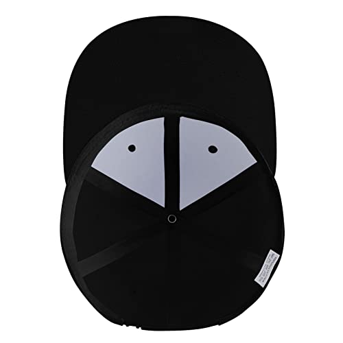 Drumsticks Drummer Tools Flat Brim Hat Men and Women Classic Hip Hop Style Flat Brim Black