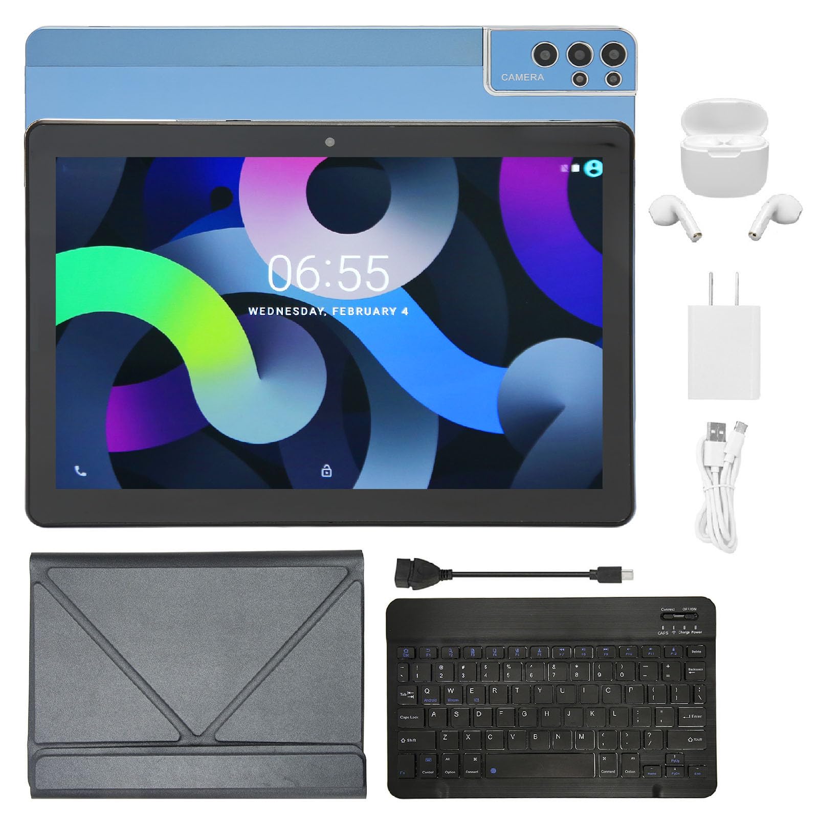 DAUZ Tablet, MT6735 Octa Core CPU 5G WiFi 10.1 Inch Touchscreen 2 in 1 4GB 64GB Tablet PC for Android 12 for Work (#3)