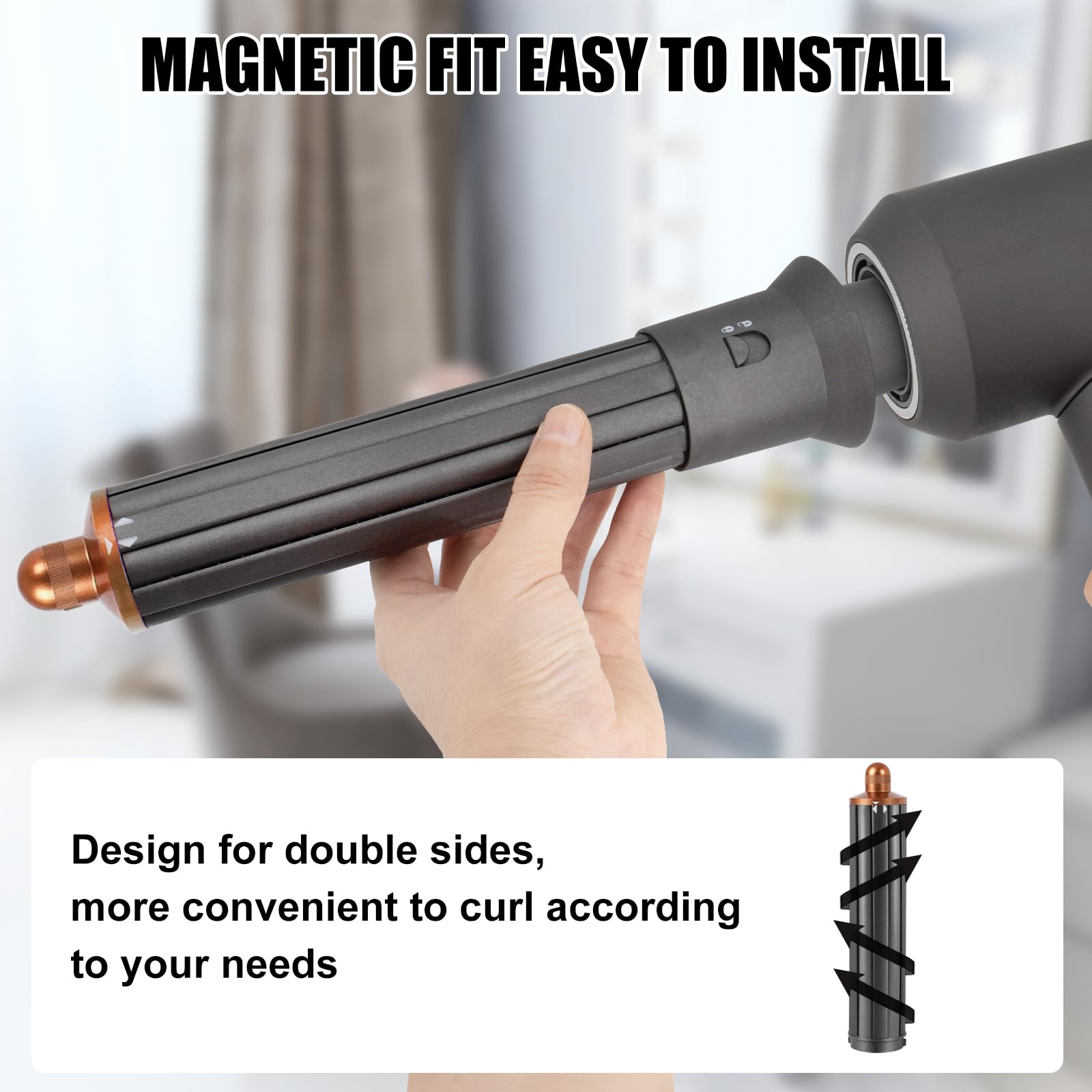For Dyson Airwrap Supersonic HS05 HS01 Hair Dryer 2In1 Multi-Styler Hair 1.6inch Styler Long Hair Barrels Adapters Automatic Curling Barrels