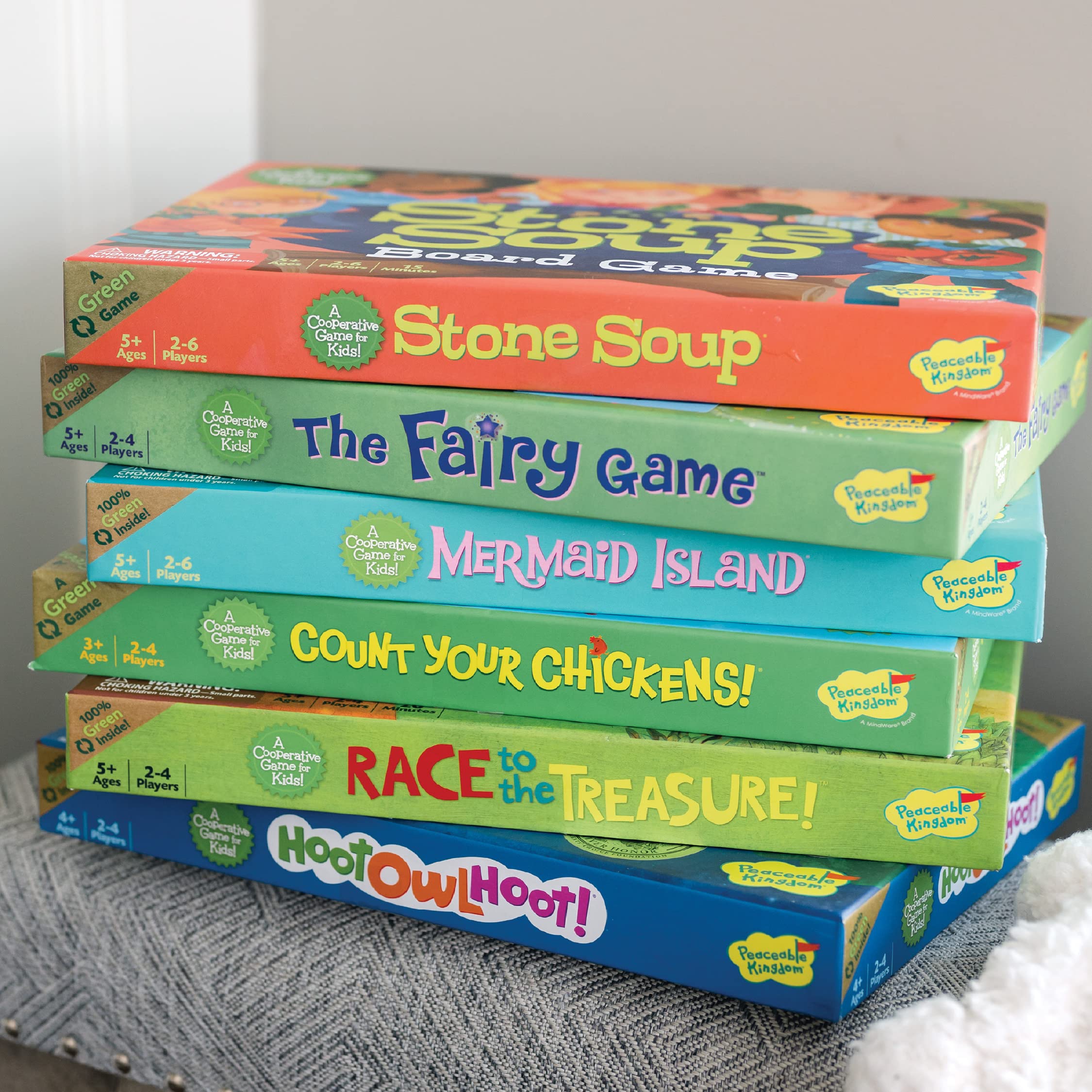 Peaceable Kingdom Stone Soup Cooperative Memory Board Game for Kids