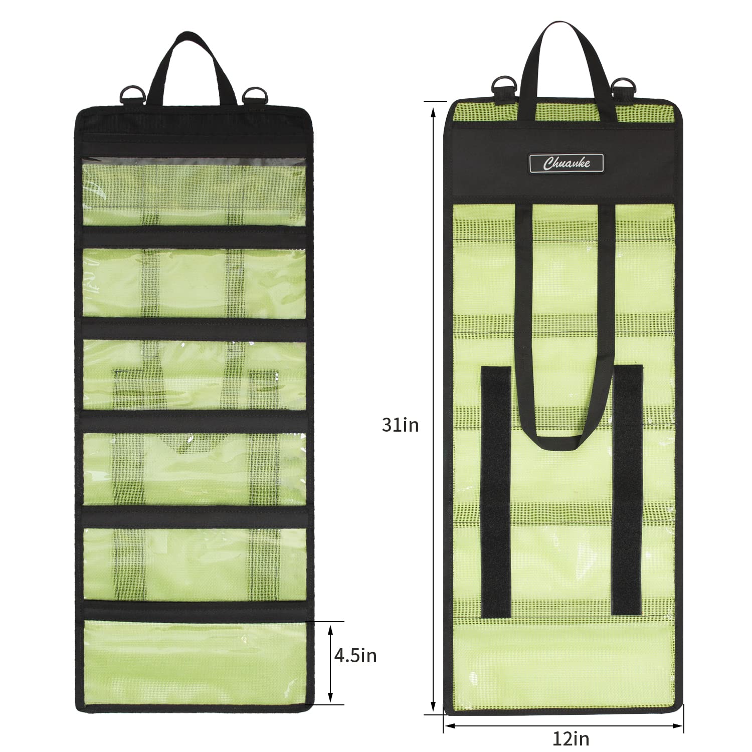 Chuanke Lure Bag 6 Pocket PVC Protective Cover Durable Fishing Bag Trolling Lure Tackle Box 31" x 12"
