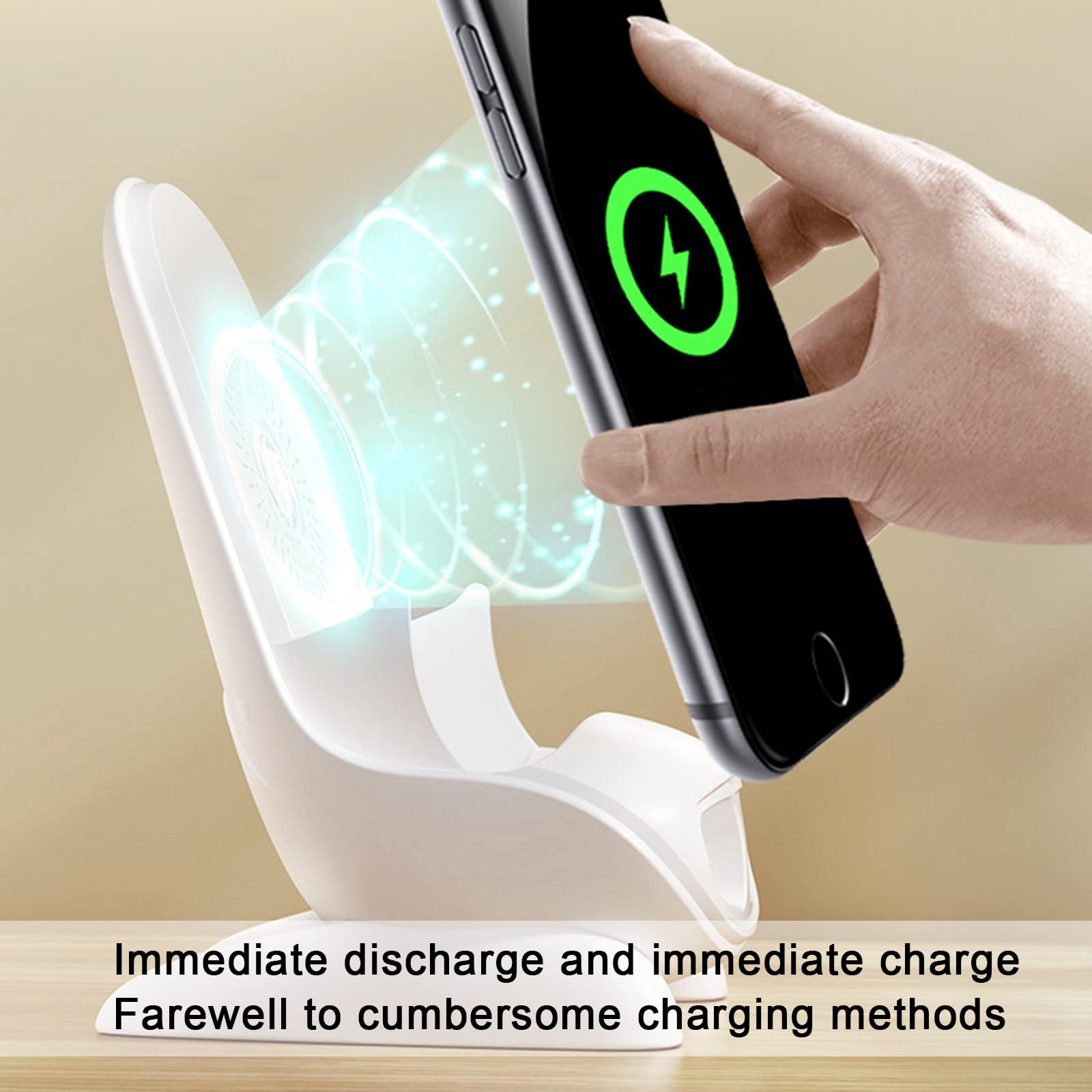 Clearance Portable Mini Chair Wireless Charger, 3 in 1 Wireless Charger Station, Multifunctional Wireless Charging Station Phone Stand Holder Bracket with Musical Speaker Function
