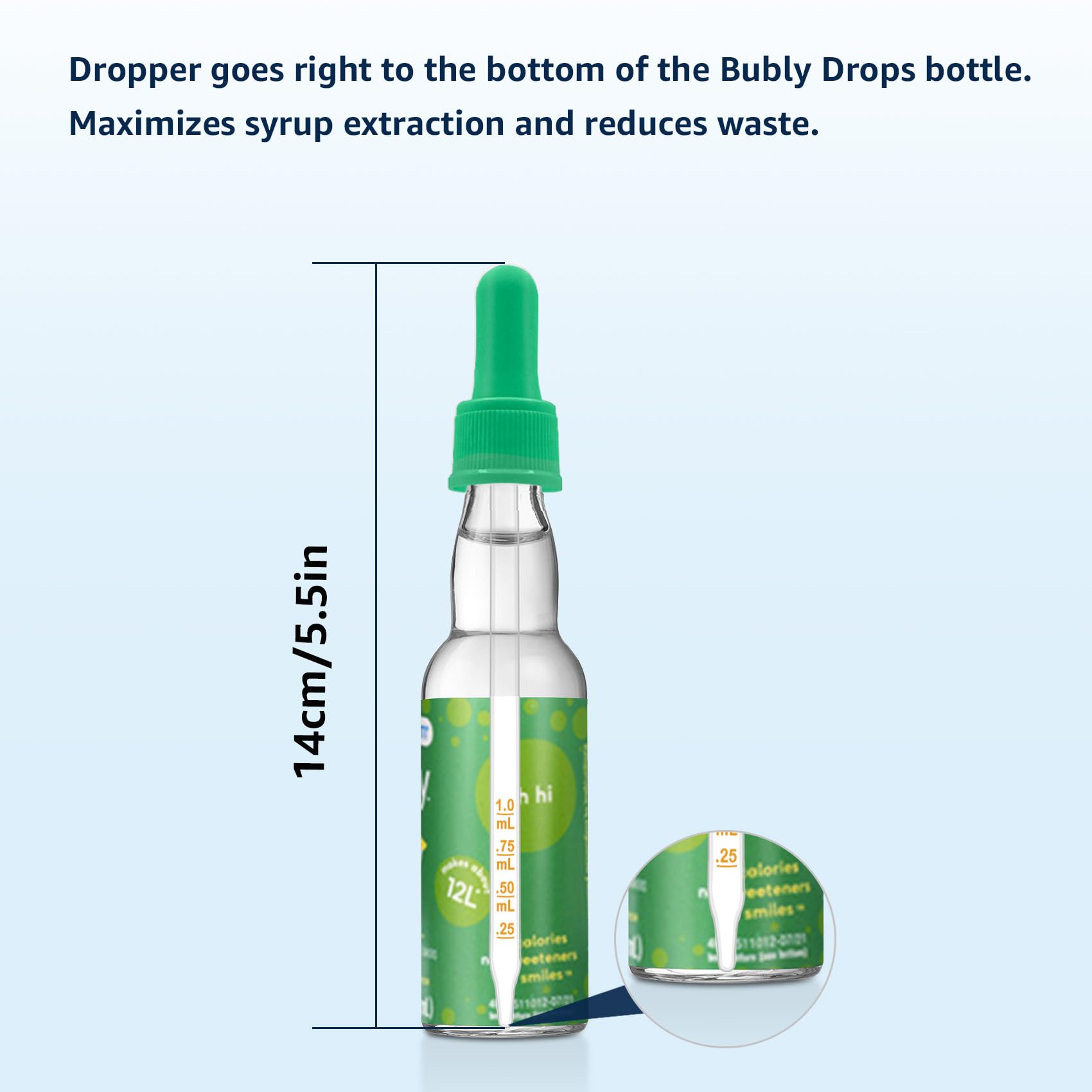 Glass Dropper Pipettes Compatible with Sodastream Bubly Drops Flavors, Flavoring Dropper 1ML Pipette with Graduated Dropper for Sodastream Bubly Bottle, with Cleaning Brush(Colorful)