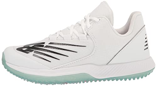 New Balance Men's FuelCell 4040 V6 Turf-Trainer Baseball Shoe, White/Black, 9