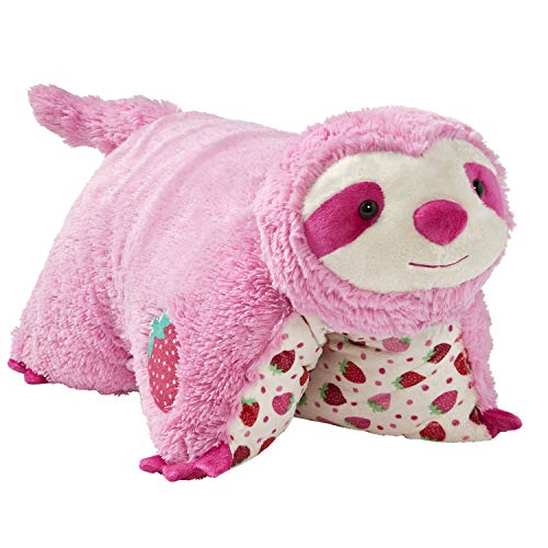 Pillow Pets 18β Sweet Scented Strawberry Sloth Stuffed Animal Plush Toy, Multicolor