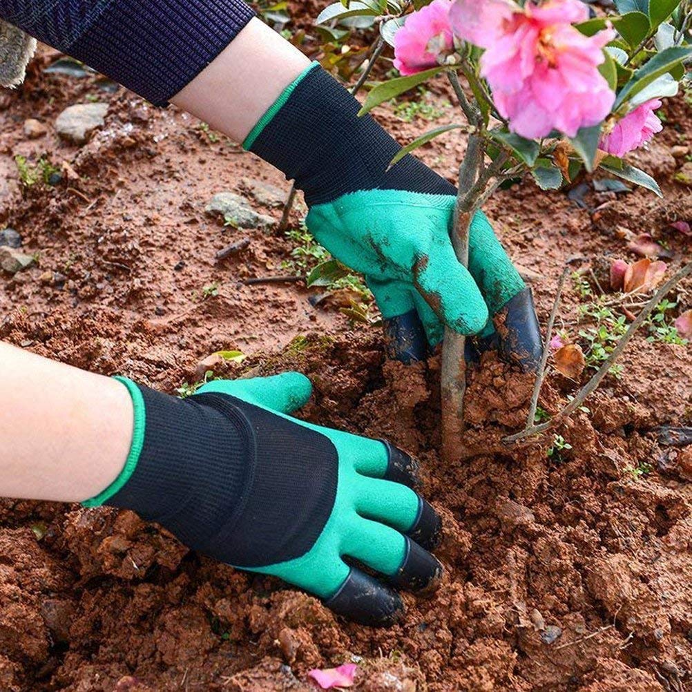 Famoy Claw Gardening Gloves, Garden Claw Glove for Women Gift (Green 1 Pair)
