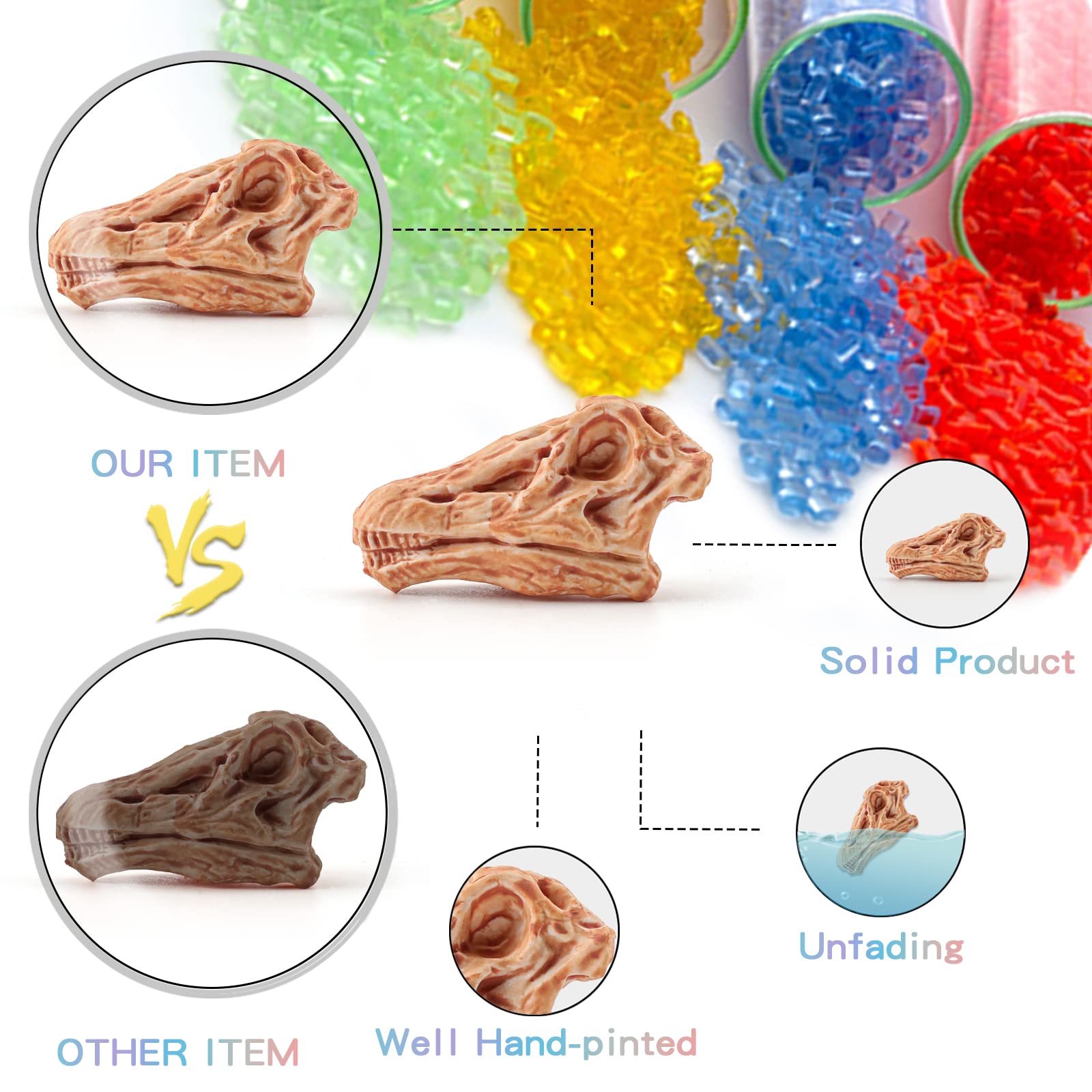 LC JoyCre Mini Dinosaur Bones for Sandbox Kids Toys Realistic Fake Dinosaur Bones for Kids Toys Dinosaur Bones for Kids to Dig Up