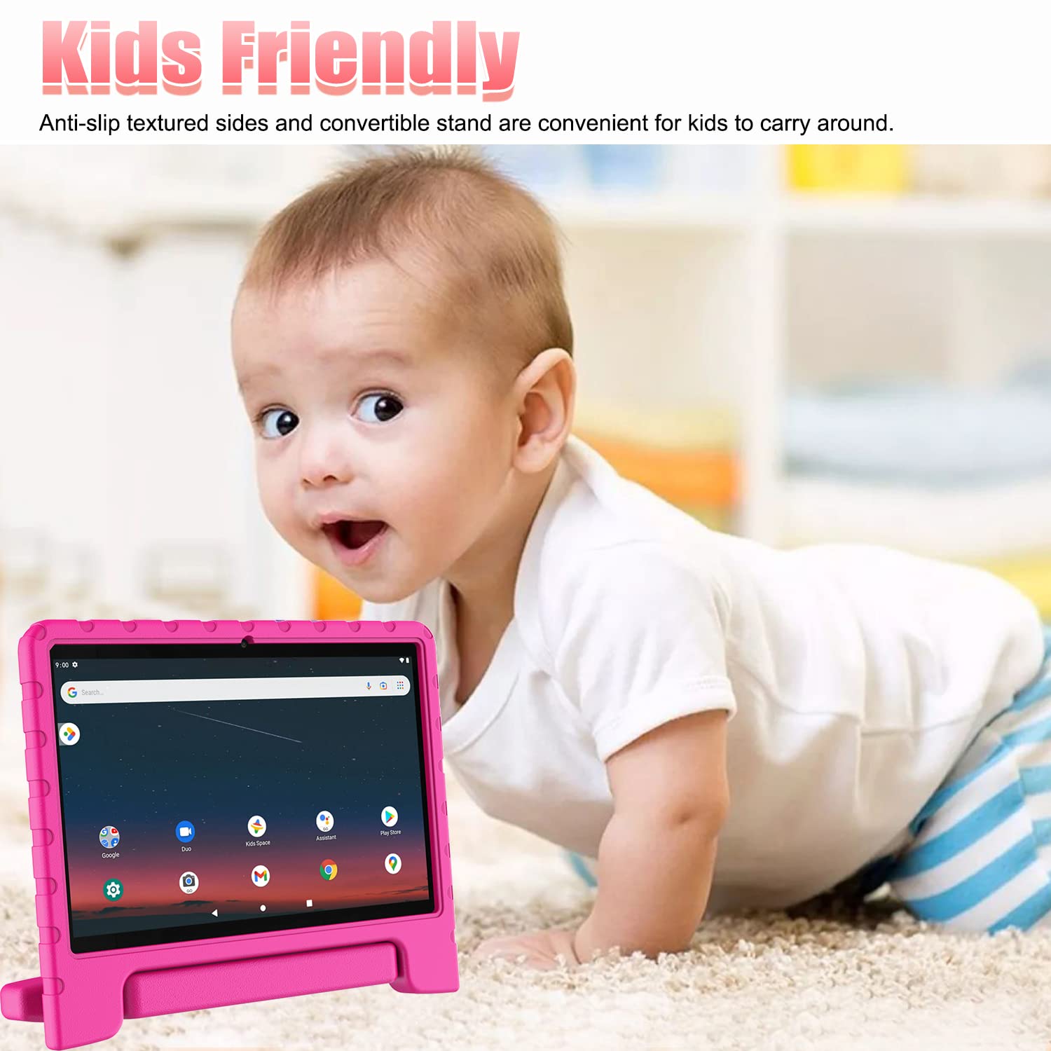 eTopxizu Kid Case Only for Walmart Onn 10.1" 3 Gen 2022 (Model:100071485),Durable Shockproof Handle Stand Case for Walmart Onn 10.1 inch (Just Fit for 2022, 3rd Gen), Purple