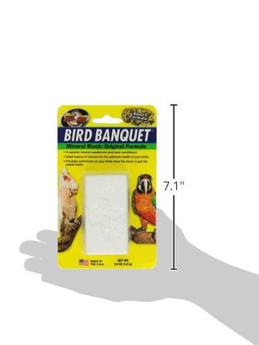 Zoo Med Mineral Block Original Formula Banquet Bird Food, 5-Ounce