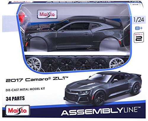 Maisto 1:24 Scale Assembly Line 2017 Chevrolet Camaro ZL1 Die-Cast Vehicle, Black