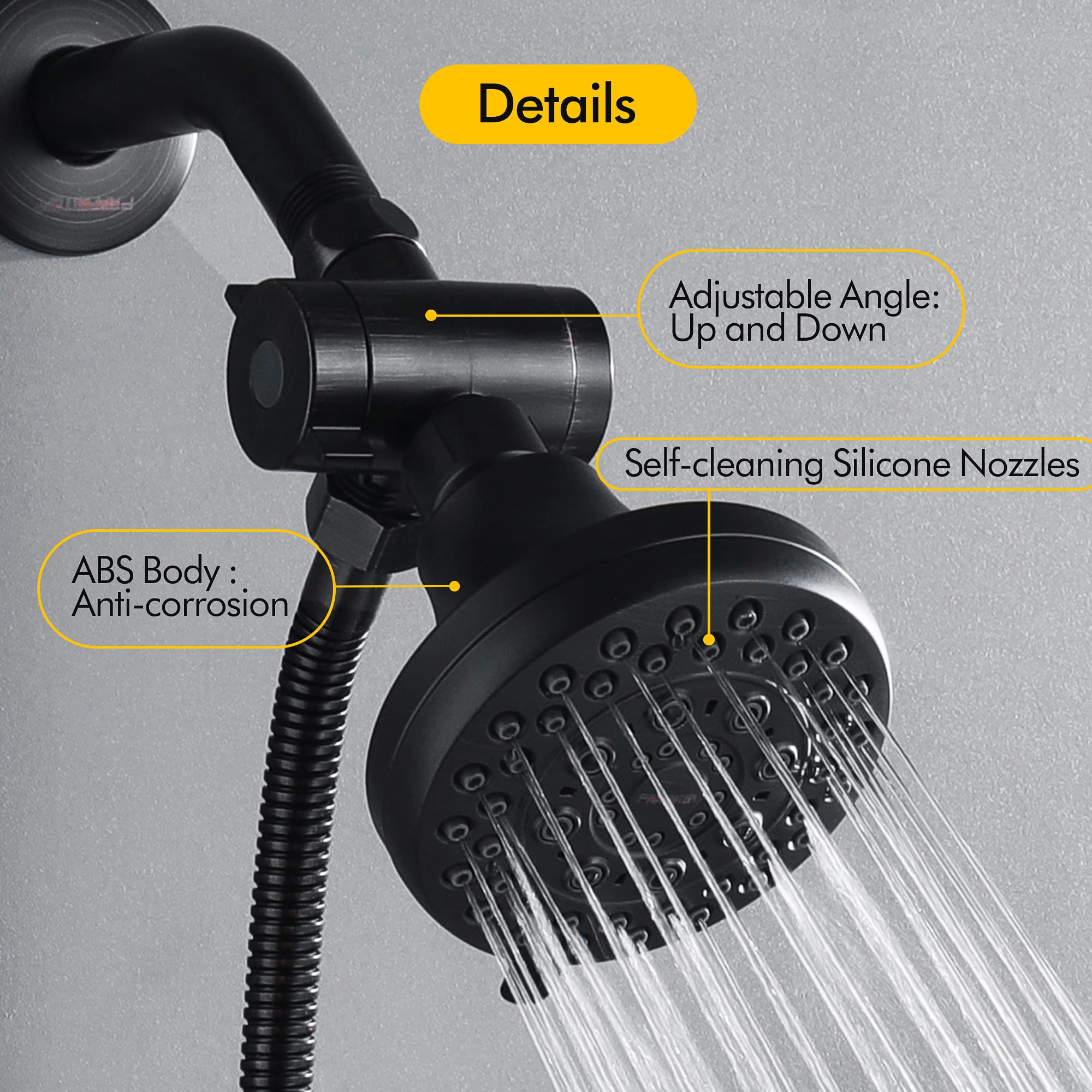 FRANSITON Shower Faucet System with Bathroom Spout Rain Shower Kit, High Pressure Handheld Shower Head Dual 2 in 1 Shower Combo Faucet Set with Valve Trim Kit Oil-Rubbed Bronze