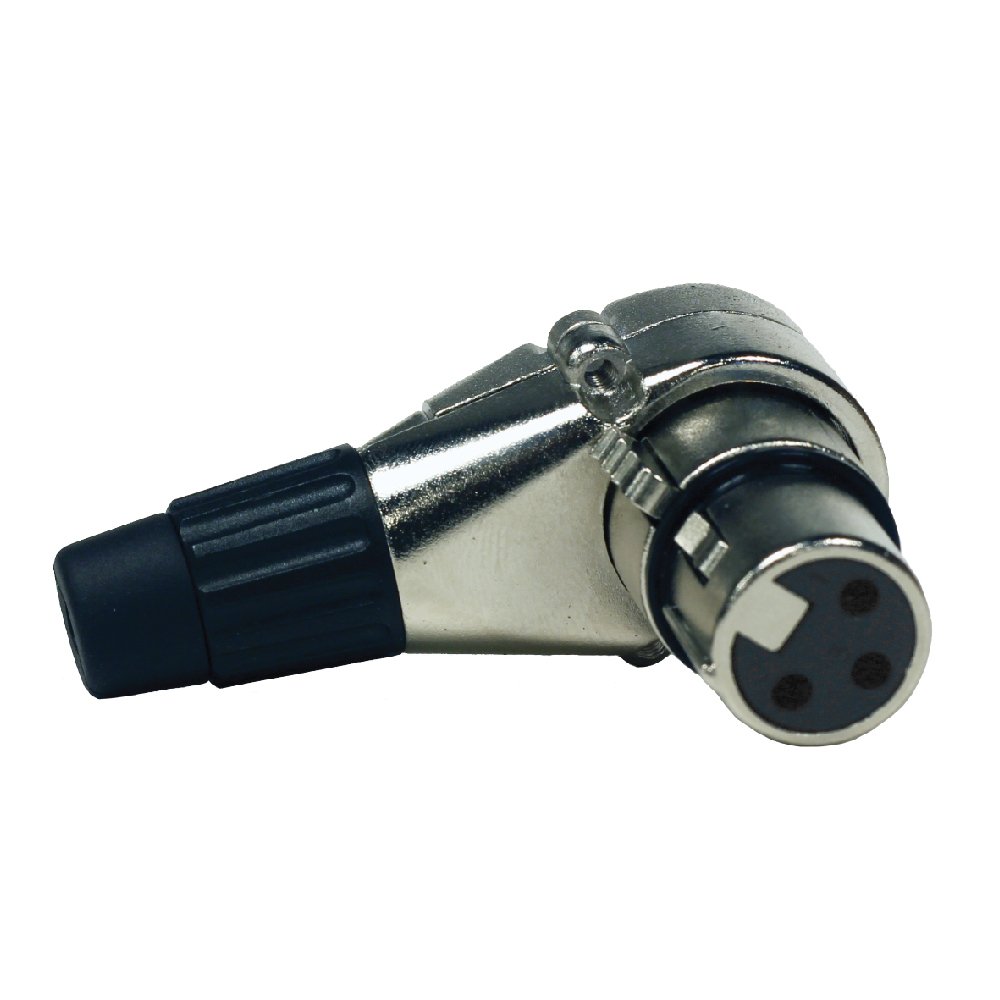Seismic Audio Speakers Adjustable Right Angle 3 Pin XLR Female Connectors, 7 Position XLR Plugs, Pack of 4