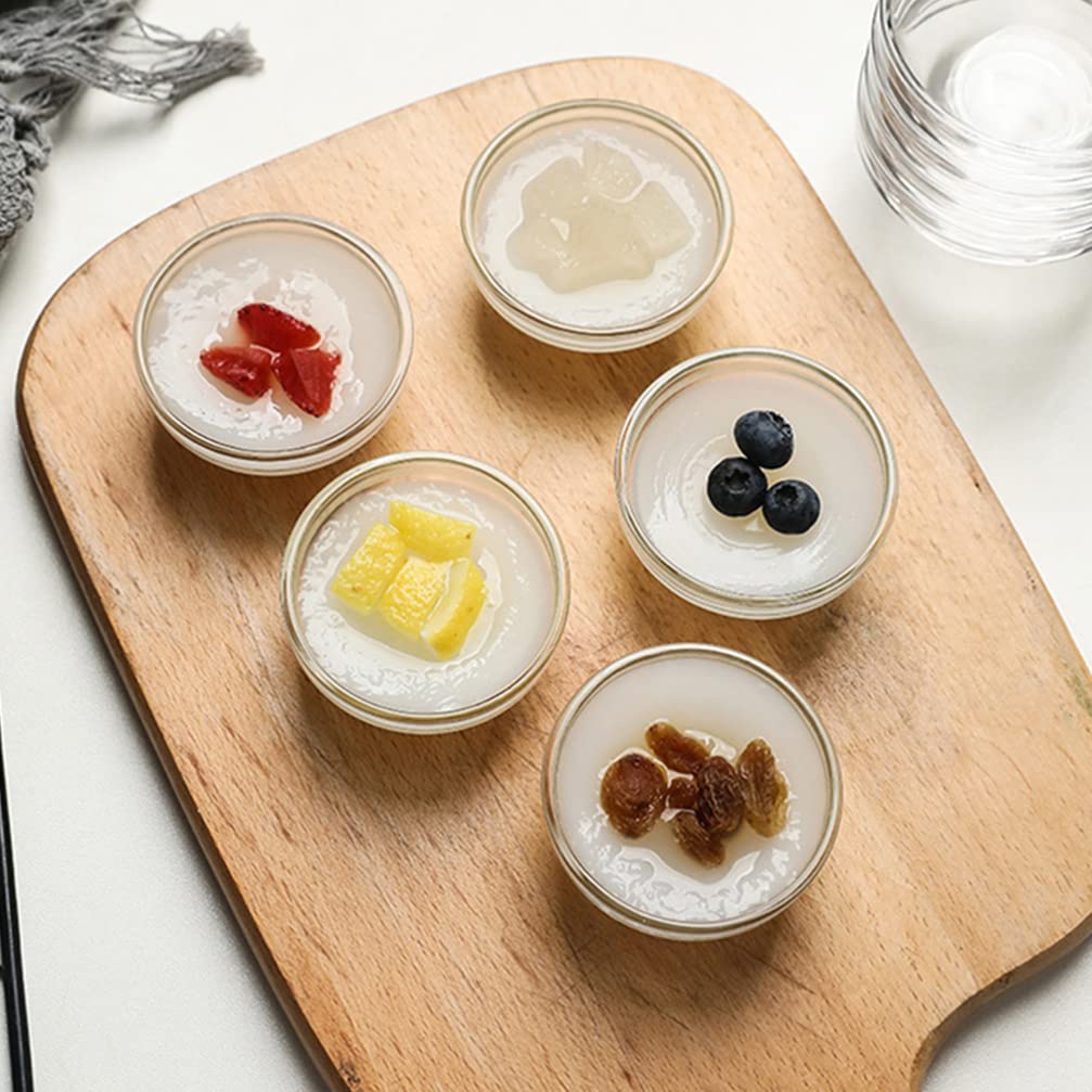 DOITOOL Stackable Clear Bowl Set of 10 Glass Bowls, Mini Prep Bowls Stackable Glass Serving Bowls for Kitchen Prep, Dessert, Dips, Salad, Candy Dishes, 2.4 x 1.1 Inch Small Glass Bowls