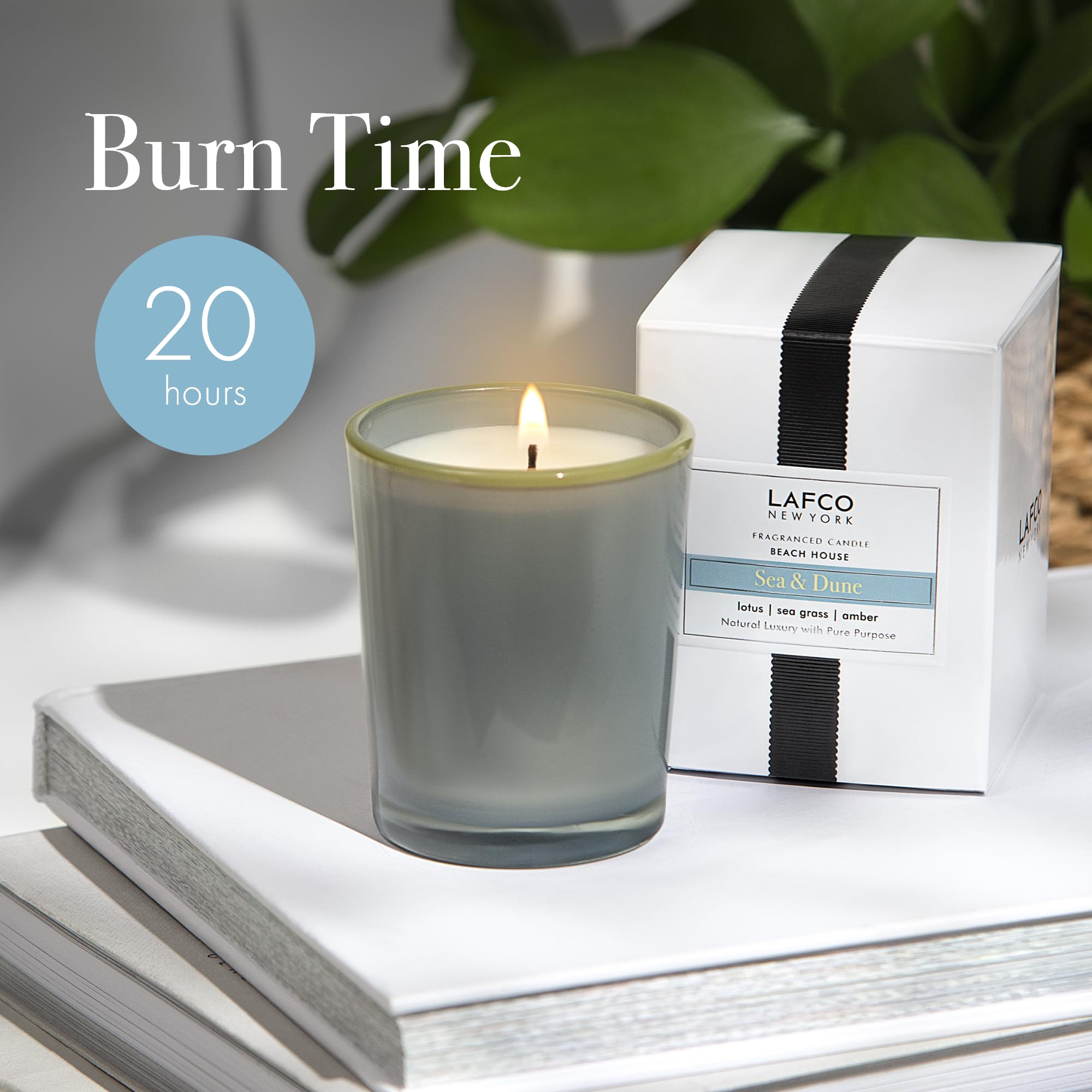 LAFCO New York Votive Candle, Feu de Bois - 1.9 oz - 20-Hour Burn Time - Reusable Glass Vessel - Made in The USA