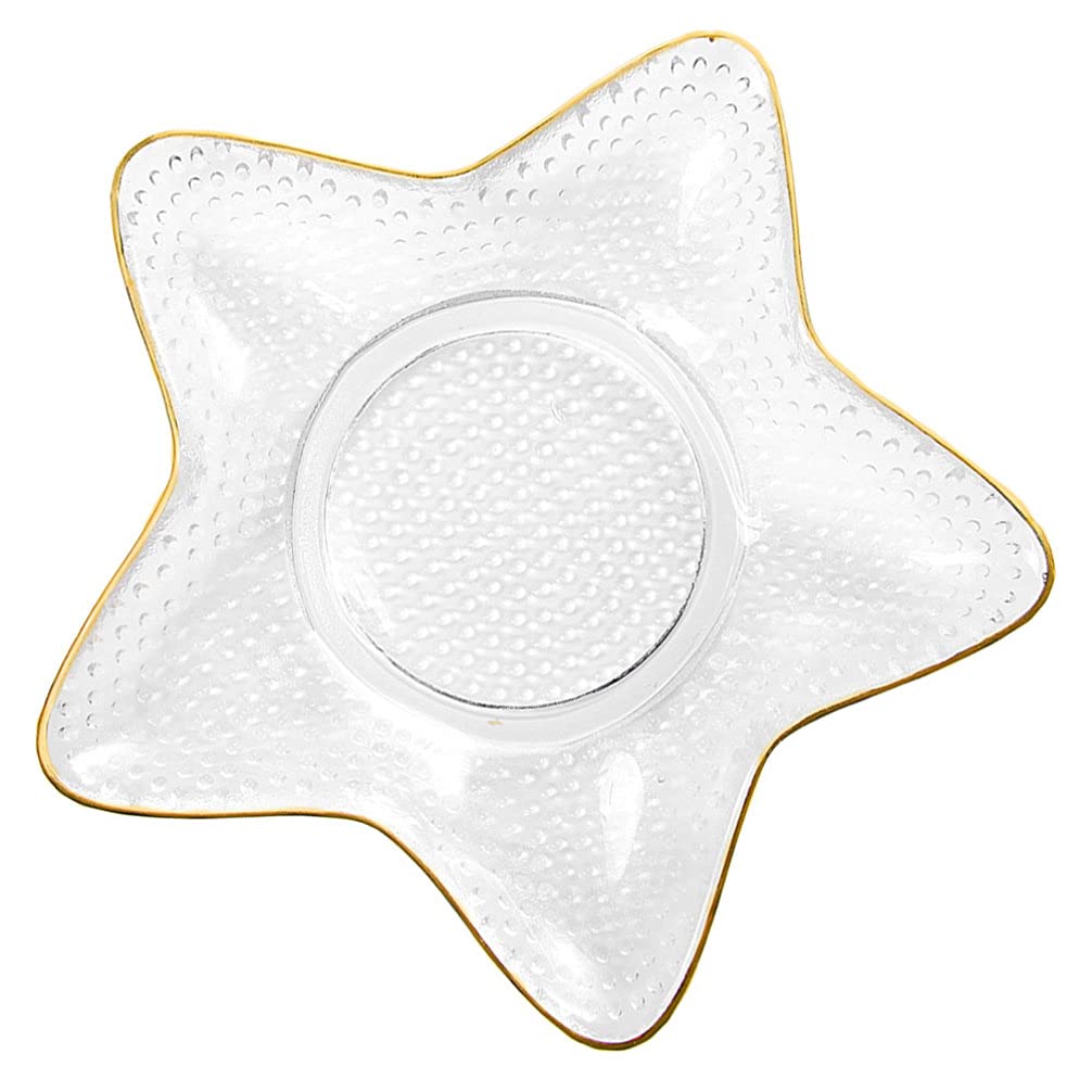 DOITOOL Star Shaped Glass Bowl Candy Bowl Fruit Salad Appetizer Plate Snack Dish Serving Plate for Kitchen