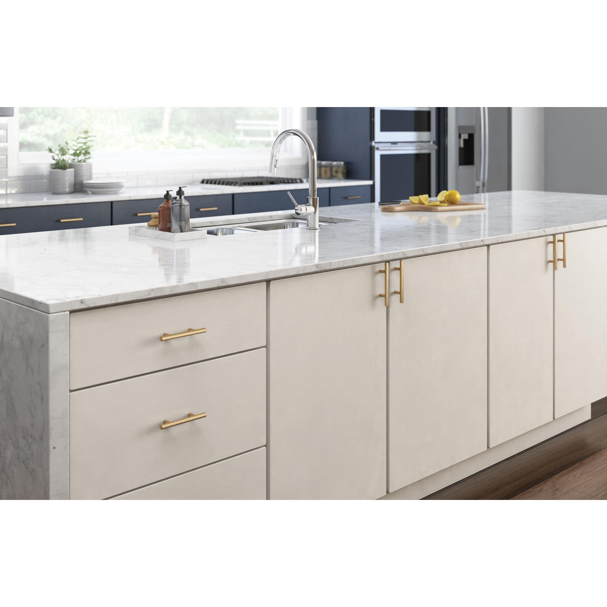 Franklin Brass Bar Cabinet Pull, Champagne Bronze, 3 in (76mm) Drawer Handle, 10 Pack, BAR076Z-CZ-B