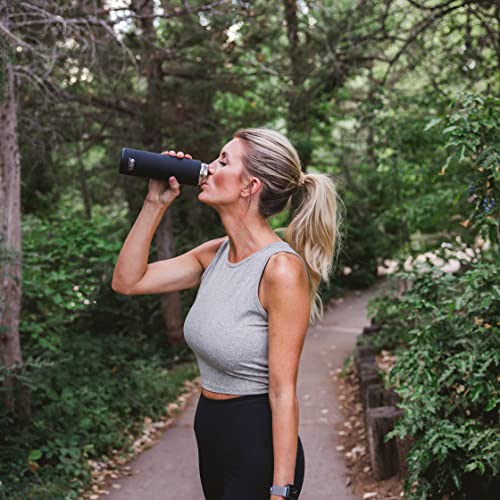 Smart Travel Mug with LCD Touch Screen (Space Black) Smart Water Bottle with LED Temperature Display - Tea Infuser - Travel Coffee Mug-17oz Insulated Water Bottle - Flask for hot and cold drinks