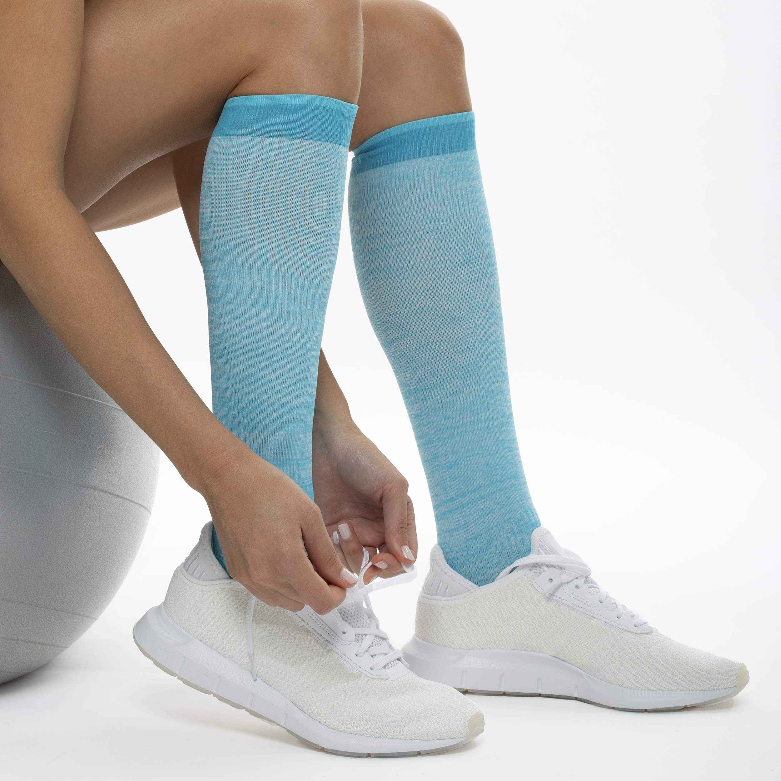 Copper Fit womens Knee High Compression Socks, Assorted Colors, Small-Medium US