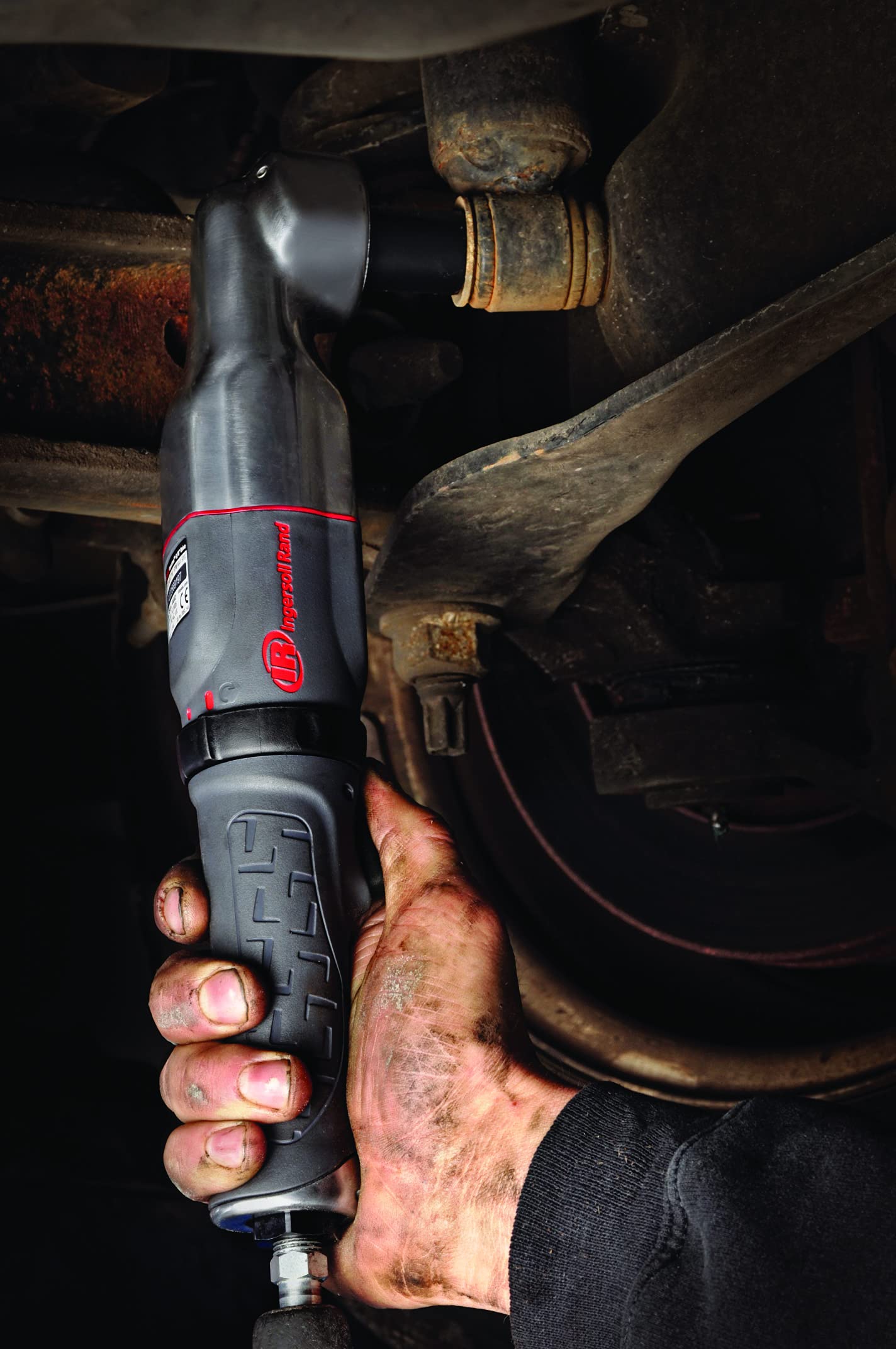 Ingersoll Rand 2015MAX 3/8" Pneumatic Air Impact Wrench, Right Angle, Low Profile 2β Hammerhead, 180 ft lbs Max Torque, 7,100 rpm, Two-Position Power Regulator, Gray