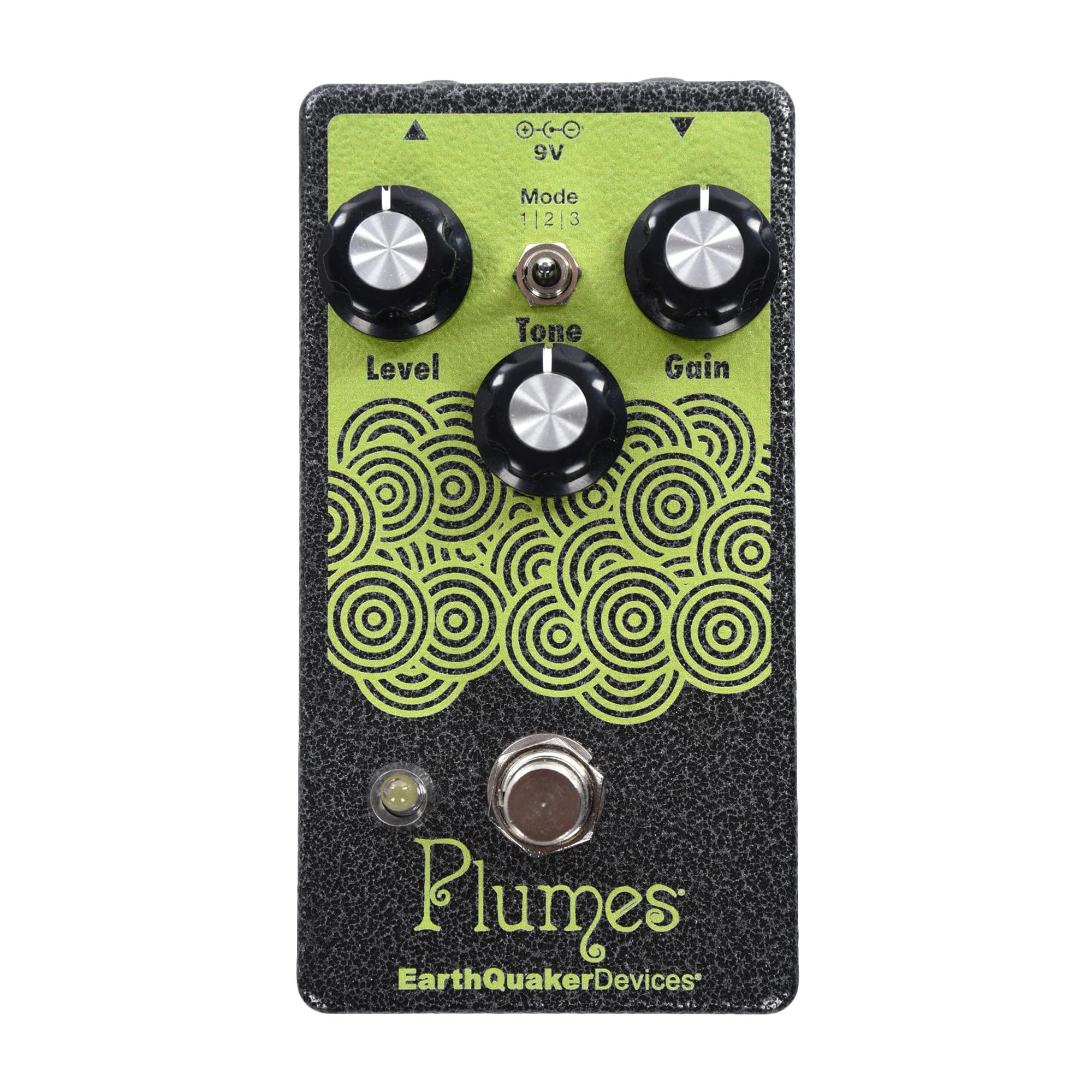 Earthquaker Devices Plumes Small Signal Shredder Silver Hammertone & Volt Yellow